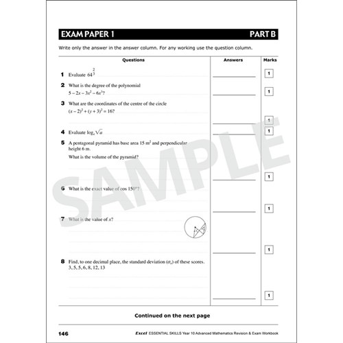 9781741255676 - Excel Revision & Exam Workbook Advanced Maths Year 10 ...