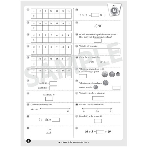 9781741256208 - Excel Basic Skills Mathematics Workbook Year 5 ...