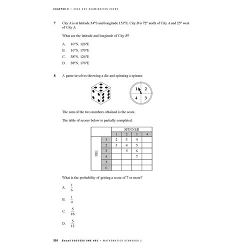 9781741257571 - Excel Success One HSC Mathematics Standard 2 2024 ...