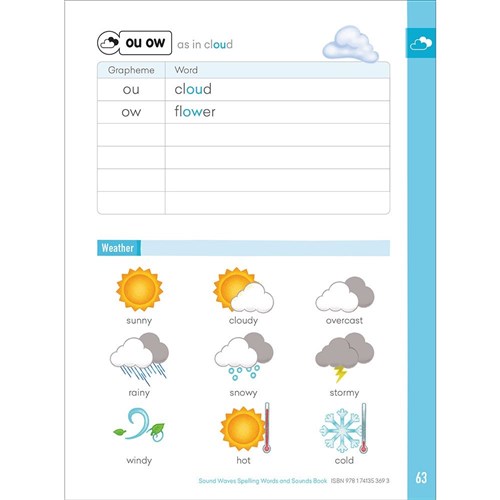 9781741353693 - Sound Waves Spelling Words and Sounds Book - Kookaburra ...