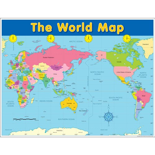 CH6302 - Chart - Map of World - Kookaburra Educational Resources - one ...