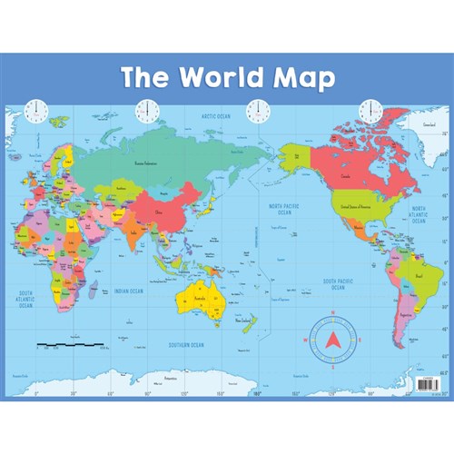ZAACH6302 - Chart - World Map - Kookaburra Educational Resources - one ...