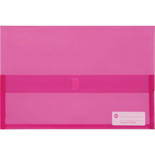 ZAC2310009 - Marbig Polypick Document Wallet Foolscap Pink - Kookaburra ...