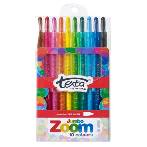 ZAC49876 - Texta Jumbo Zoom Crayons Asst - Kookaburra Educational ...