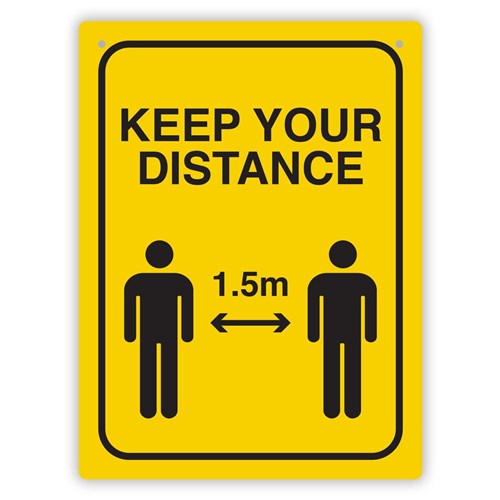 ZBA400143733 - Health & Safety Sign PP - Keep Your Distance 1.5m ...