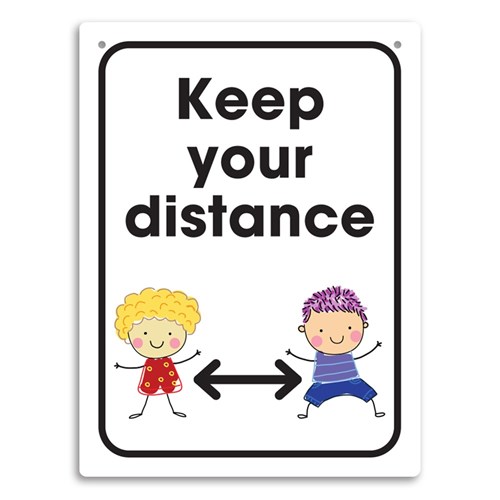 ZBA400144435 - Hygiene Wall Sign PP - Keep your distance - Kookaburra ...