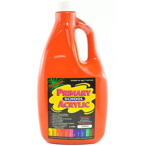 ZDCPSA2LO - Colorburst Primary School Acrylic Paint 2L Orange ...