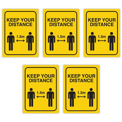 ZKIT400143733PK - Health & Safety Sign Pack - Keep Your Distance 1.5m ... ZKIT400143733PK - Health & Safety Sign Pack - Keep Your Distance 1.5m ...