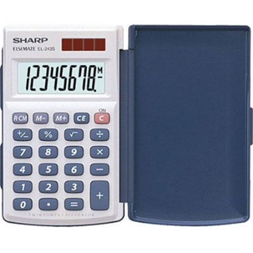 ZKOEL243S - Sharp 8 Digit Twin Power Basic Calculator with Hard Cover ...