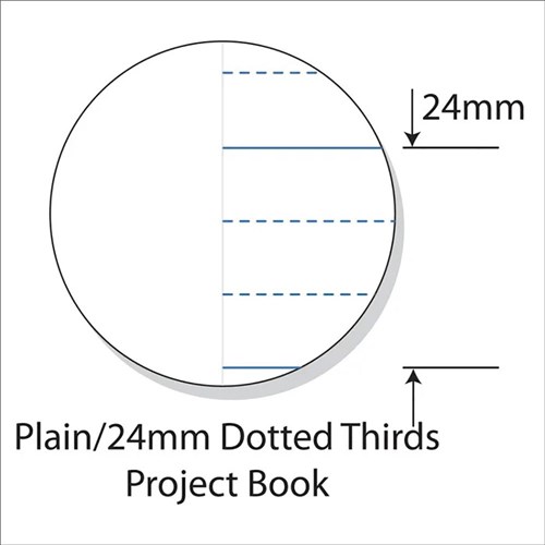 ZNPEB6521 - Writer Premium Project Bk 24mm Dotted Thirds + Plain 64 pg ...