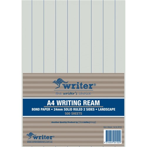 ZNPNP4102 - Writer Exam Paper A4 24mm Solid Ruled Landscape ...