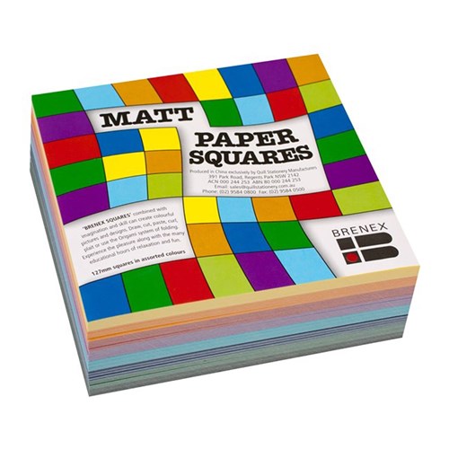 ZQU80130 - Brenex Paper Squares Matt 127mm Single Sided - Kookaburra ...