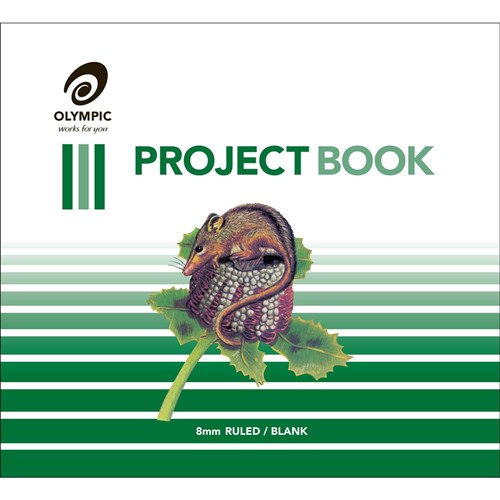 ZSP140849 - Olympic Project Book 273x300mm 8mm Ruled + Blank 24 pg ...
