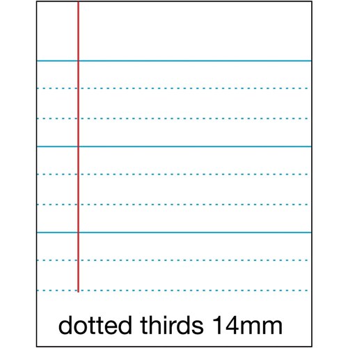 ZNPNB5066 - Protext Exercise Book A4 14mm Dotted Thirds + Margin 64pg ...