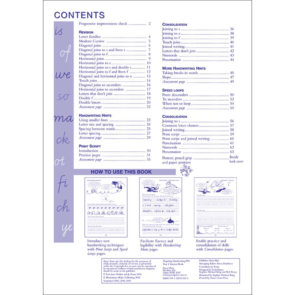 Targeting Handwriting WA Year 4 Student Book - Kookaburra Educational ...