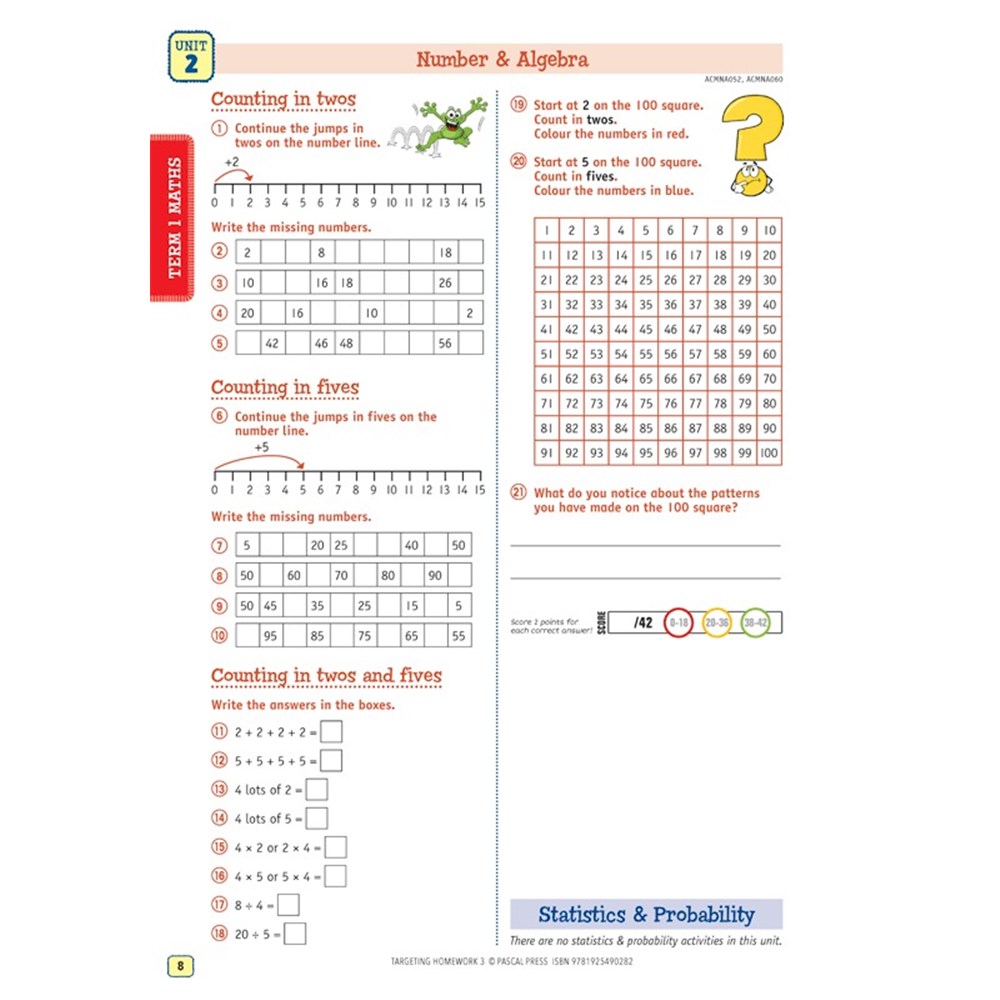 9781925490282 - Targeting Homework Year 3 - Kookaburra Educational ...