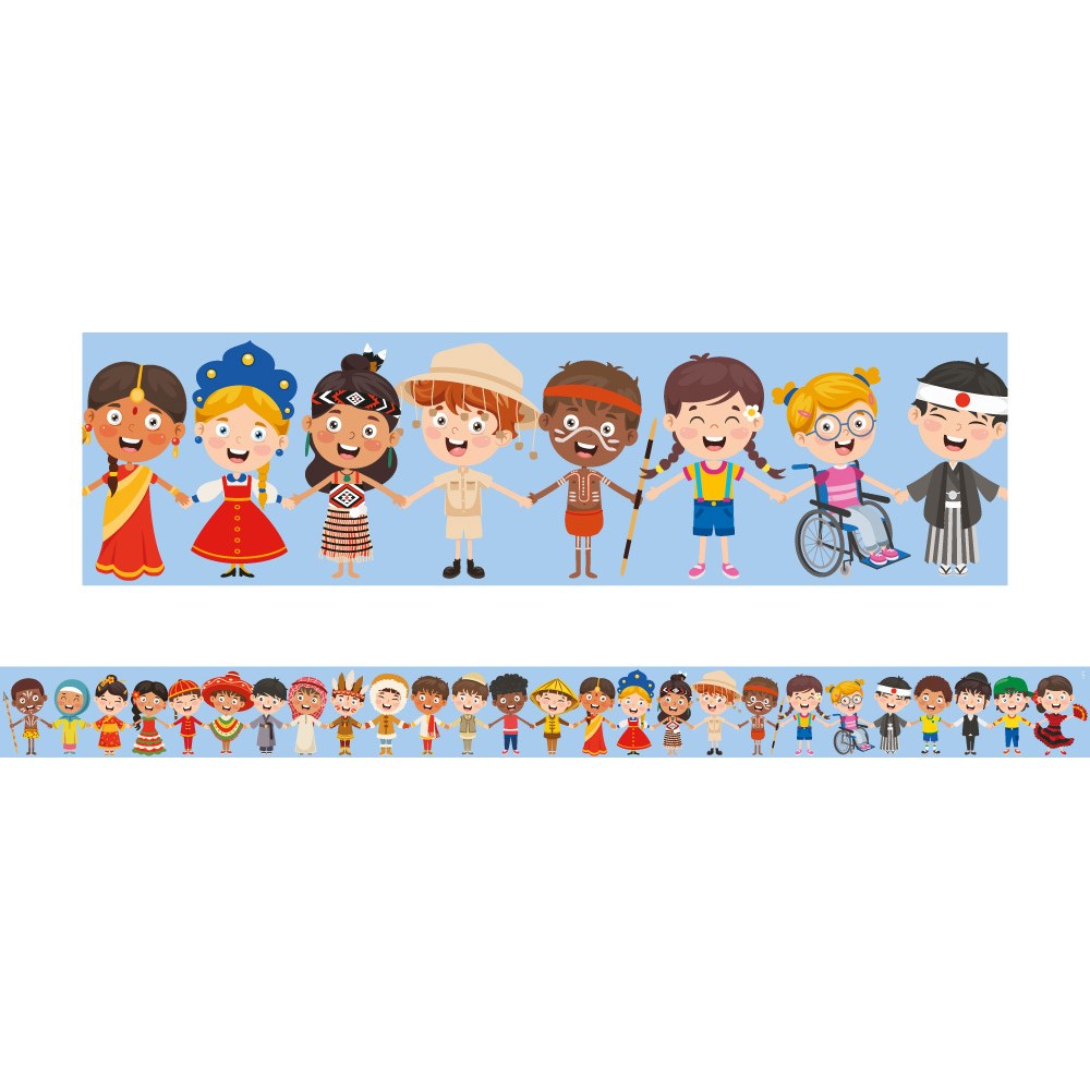 ZAALB574 - Large Borders - Kids Around the World - Kookaburra ...