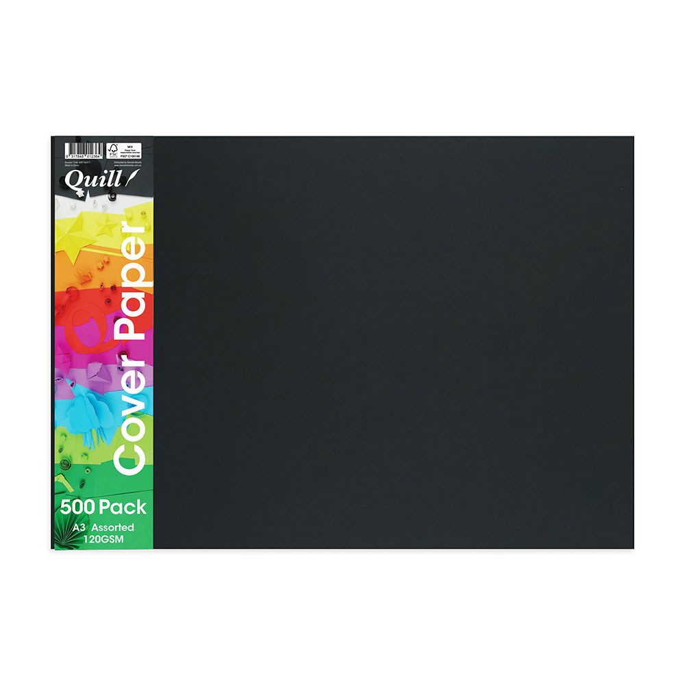 ZQU400156317 - Quill Cover Paper 120gsm A3 Assorted - Kookaburra ...