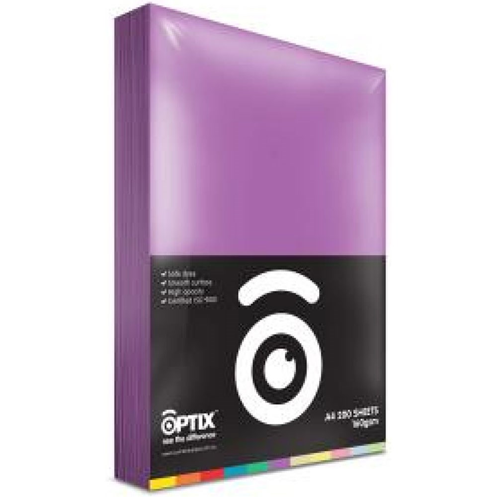 ZSP193760 - Optix Coloured Board A4 160gsm Juni Purple - Kookaburra ...